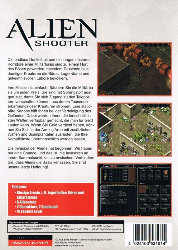 Alien Shooter cover or packaging material - MobyGames