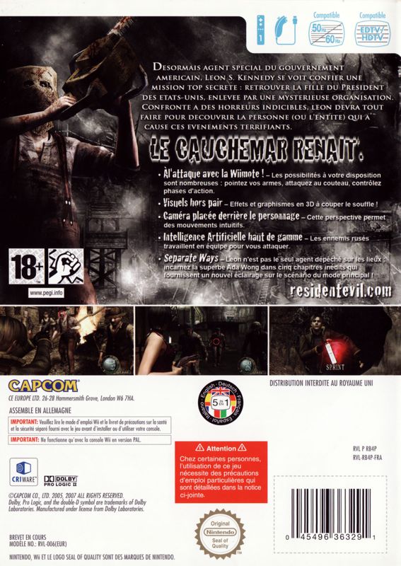Resident Evil 4 cover or packaging material - MobyGames