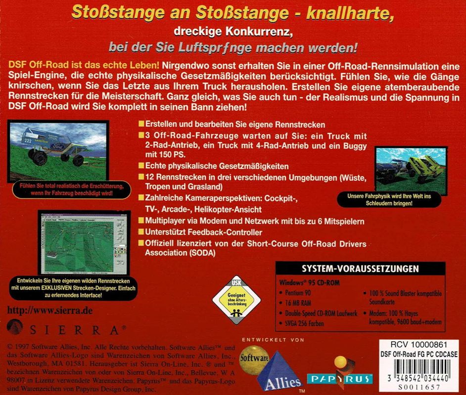 SODA Off-Road Racing cover or packaging material - MobyGames