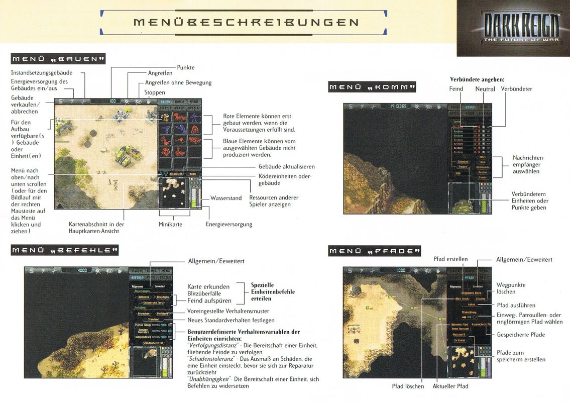 Dark Reign: The Future of War cover or packaging material - MobyGames