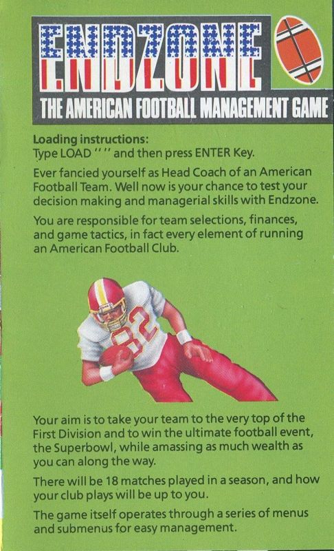 Endzone cover or packaging material - MobyGames