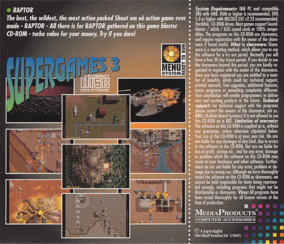 Raptor: Call of the Shadows cover or packaging material - MobyGames