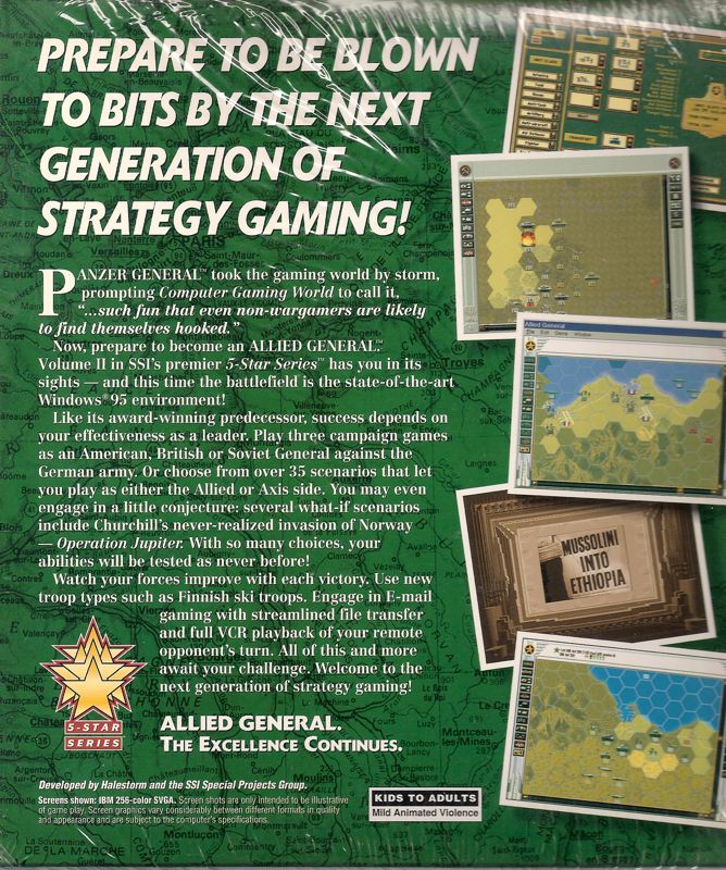 Allied General cover or packaging material - MobyGames