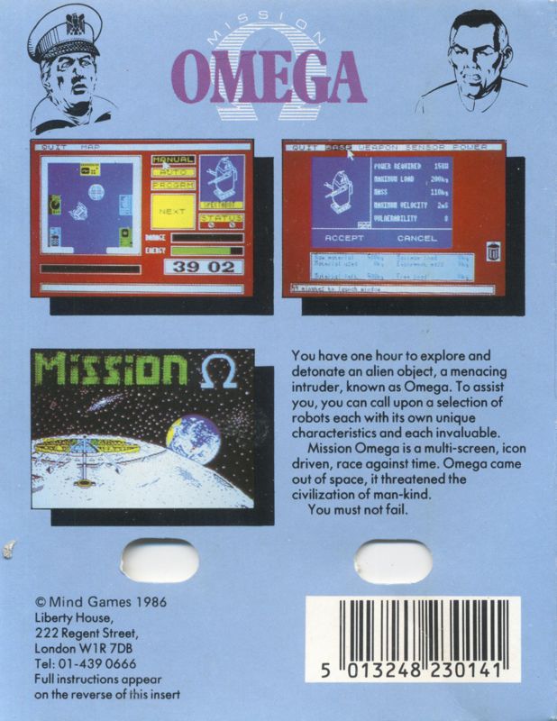 Mission Omega cover or packaging material - MobyGames