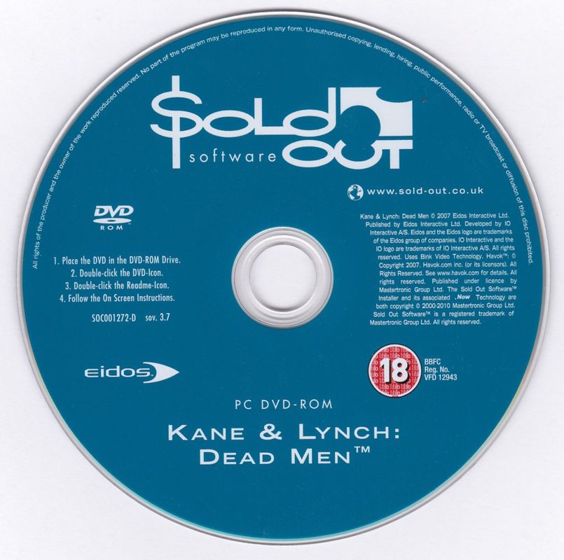 Kane & Lynch: Dead Men cover or packaging material - MobyGames