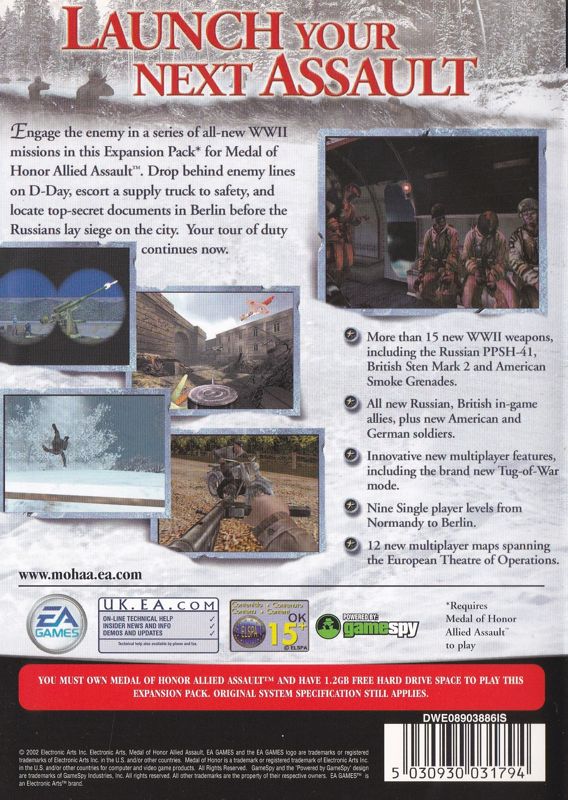 Medal of Honor: Allied Assault - Spearhead cover or packaging material ...