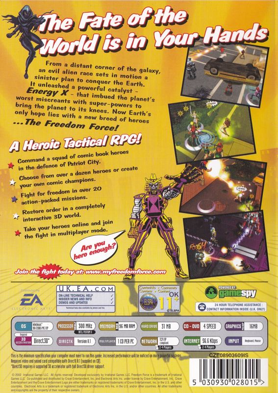 Freedom Force cover or packaging material - MobyGames