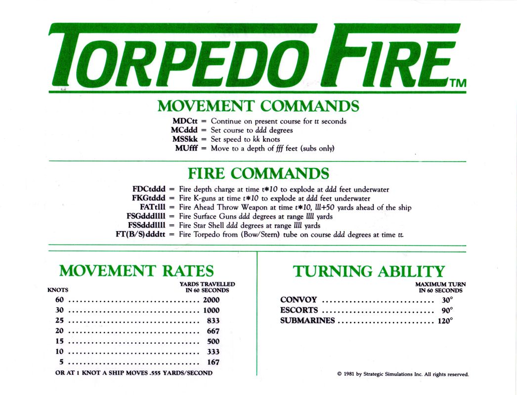 Torpedo Fire cover or packaging material - MobyGames