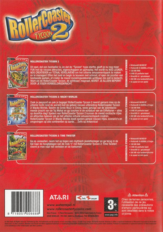 RollerCoaster Tycoon 2: Triple Thrill Pack cover or packaging material ...