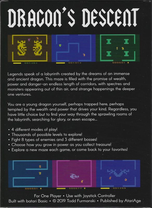 Dragon's Descent cover or packaging material - MobyGames