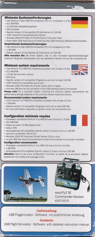 easyFly 3: Starter Edition cover or packaging material - MobyGames