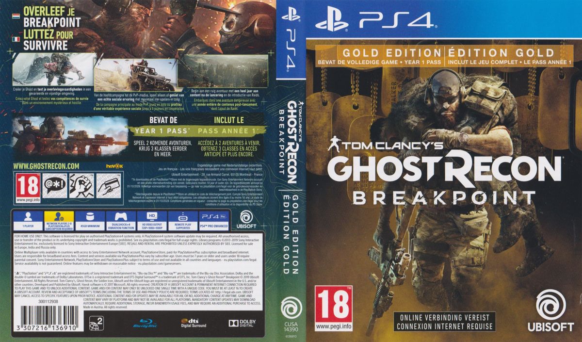 Tom Clancy's Ghost Recon: Breakpoint (Gold Edition) cover or packaging ...