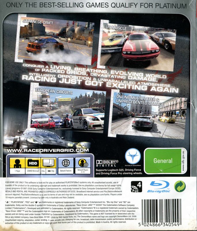 GRID cover or packaging material - MobyGames