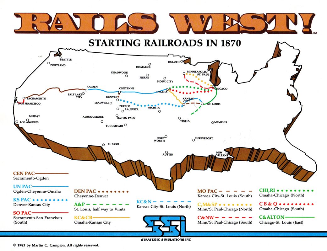 Rails West! cover or packaging material - MobyGames