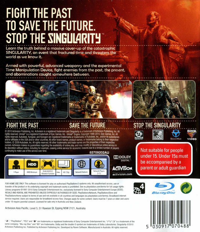 Singularity cover or packaging material - MobyGames