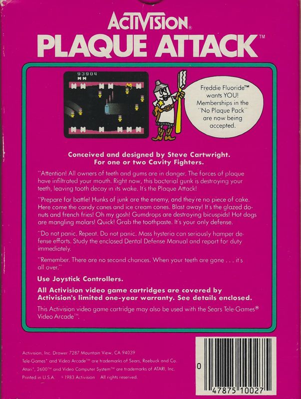 Plaque Attack cover or packaging material - MobyGames