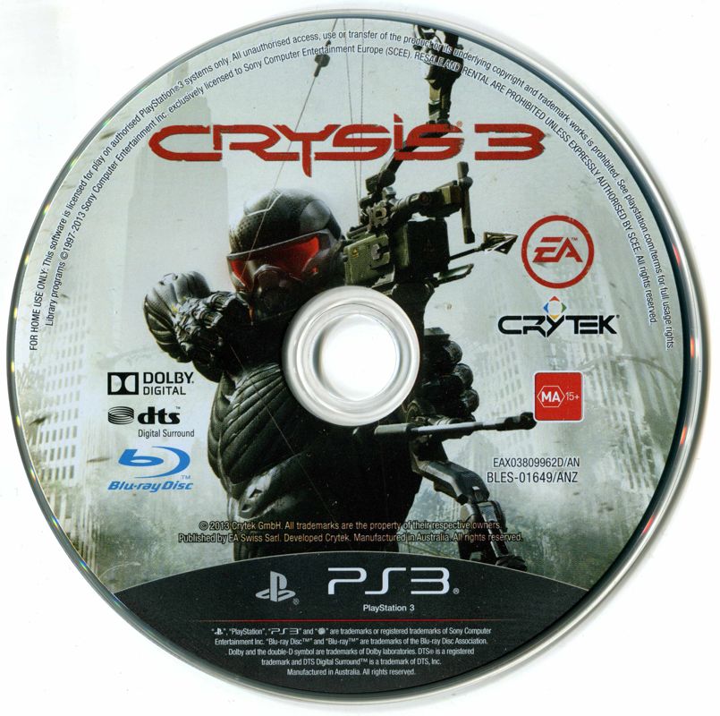 Crysis 3 cover or packaging material - MobyGames