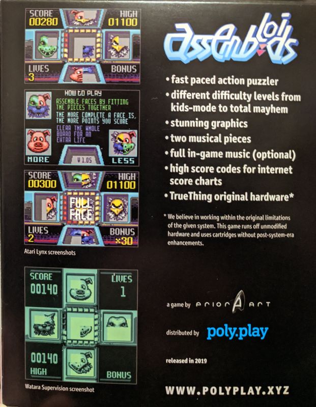 Assembloids (Limited Edition) cover or packaging material - MobyGames