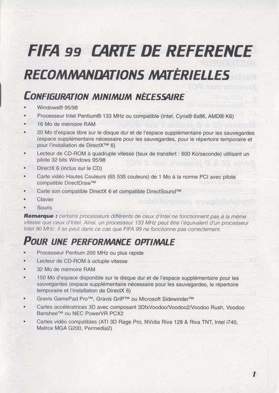 FIFA 99 cover or packaging material - MobyGames