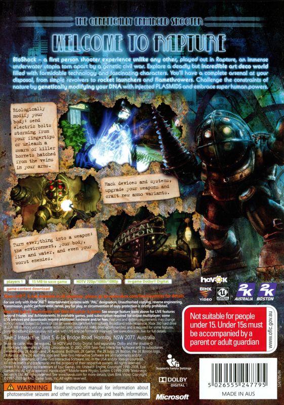 BioShock cover or packaging material - MobyGames
