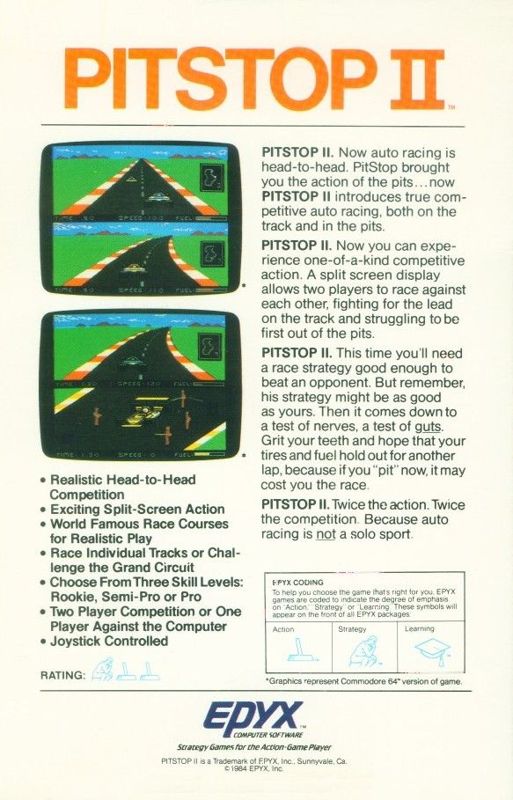 Pitstop II cover or packaging material - MobyGames