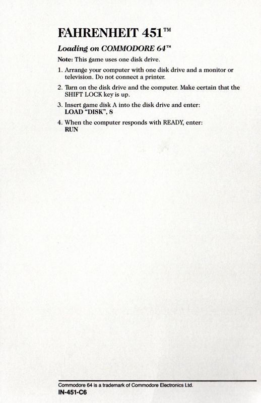 Fahrenheit 451 cover or packaging material - MobyGames