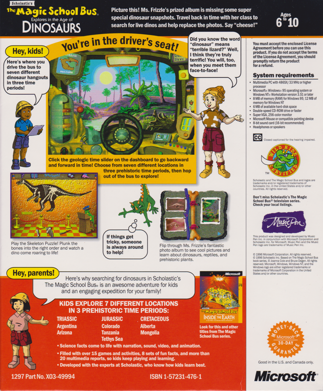 Scholastic's The Magic School Bus Explores in the Age of Dinosaurs ...