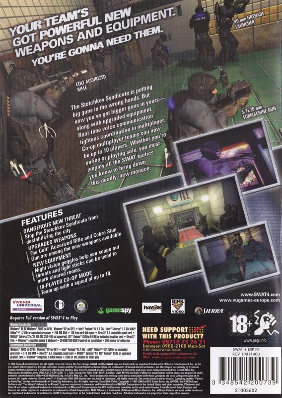 SWAT 4: The Stetchkov Syndicate cover or packaging material - MobyGames