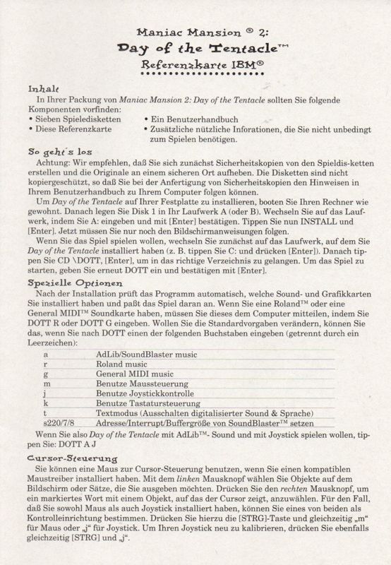 Maniac Mansion: Day of the Tentacle cover or packaging material - MobyGames