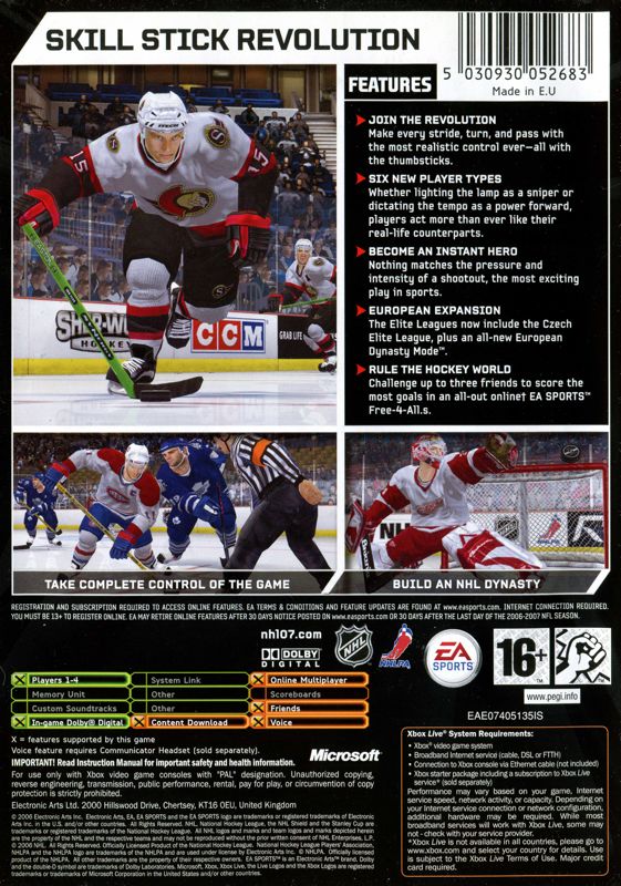 NHL 07 cover or packaging material - MobyGames