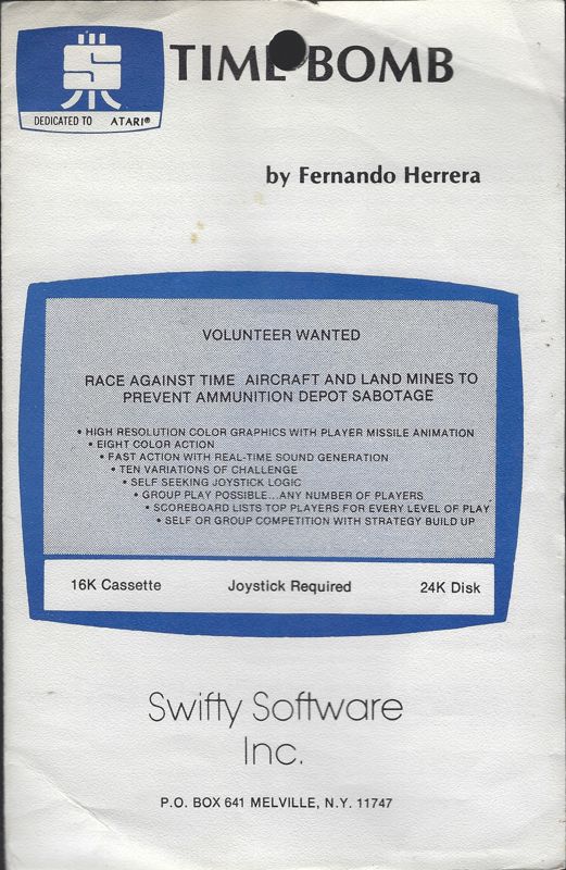 Time Bomb (1981) - MobyGames