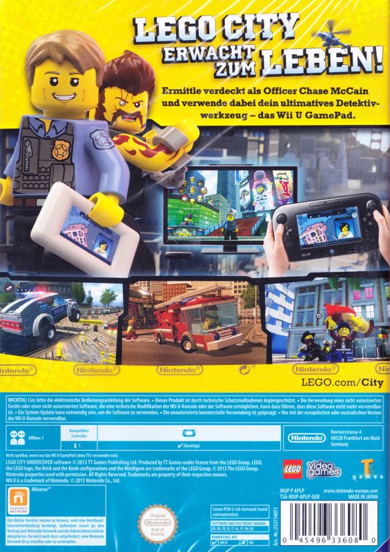 LEGO City: Undercover cover or packaging material - MobyGames