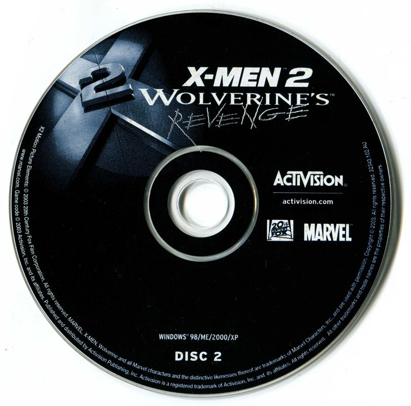 X2: Wolverine's Revenge cover or packaging material - MobyGames