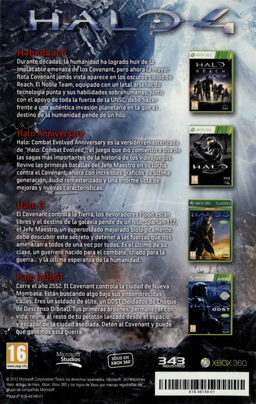 Halo 4 cover or packaging material - MobyGames