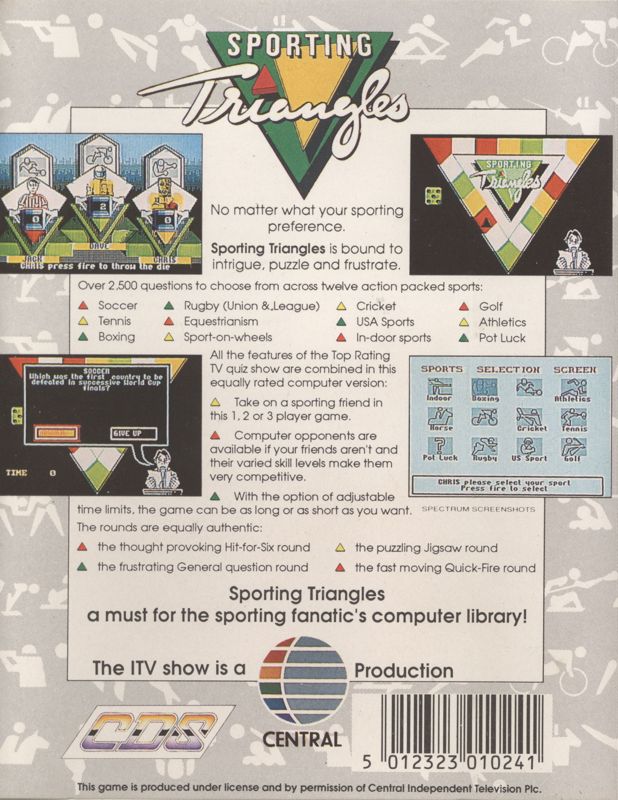 Sporting Triangles cover or packaging material - MobyGames