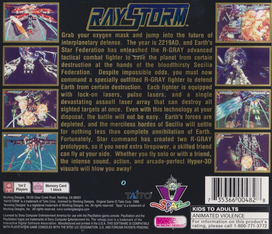RayStorm cover or packaging material - MobyGames