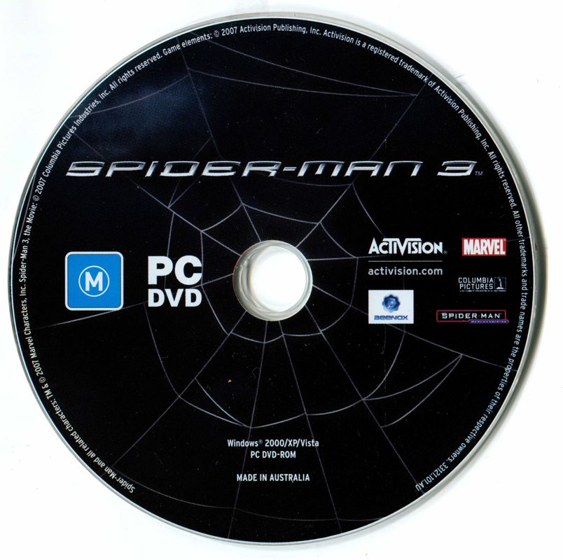 Spider-Man 3 cover or packaging material - MobyGames