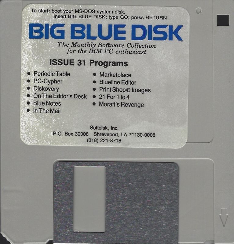 Big Blue Disk #31 cover or packaging material - MobyGames