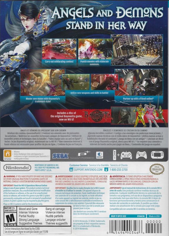 Bayonetta 2 cover or packaging material - MobyGames