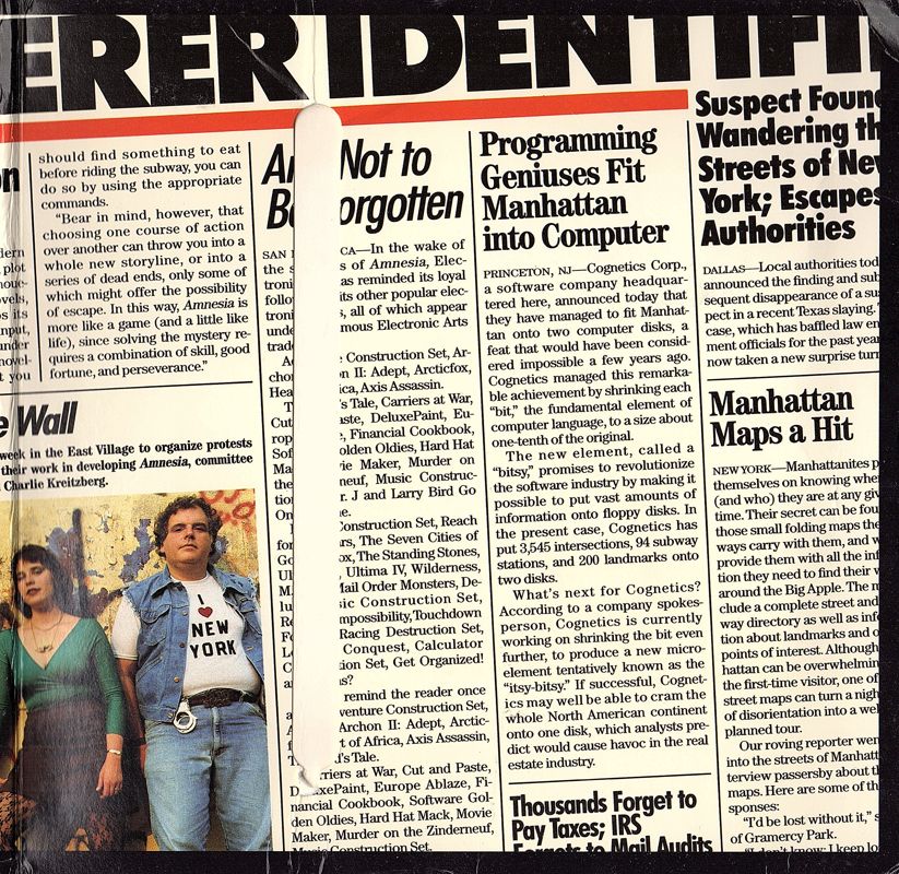 Amnesia cover or packaging material - MobyGames