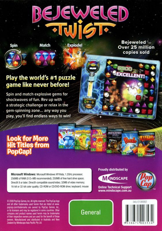 Bejeweled: Twist cover or packaging material - MobyGames