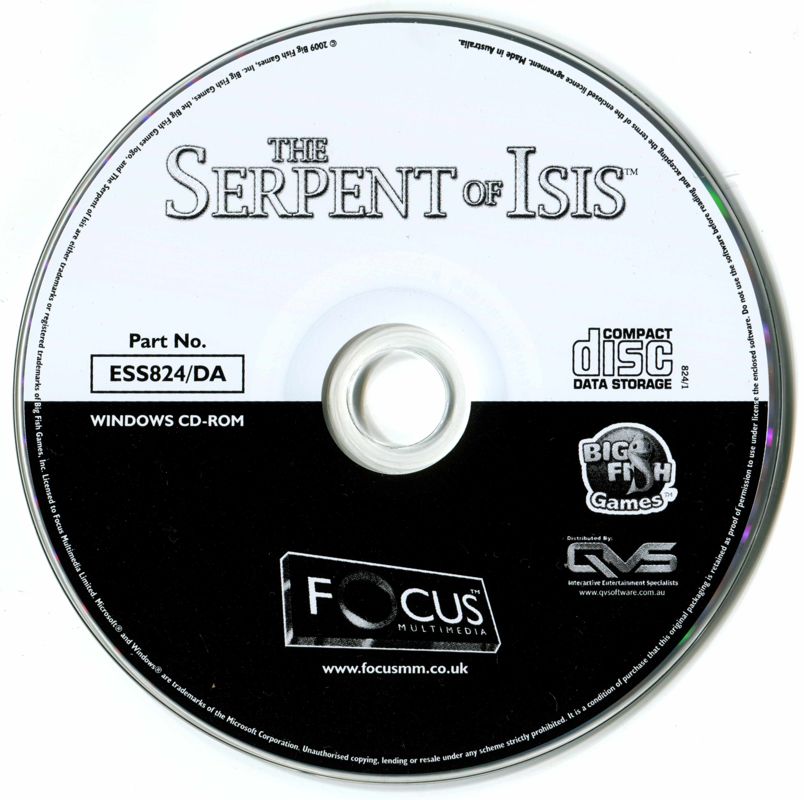 The Serpent of Isis cover or packaging material - MobyGames