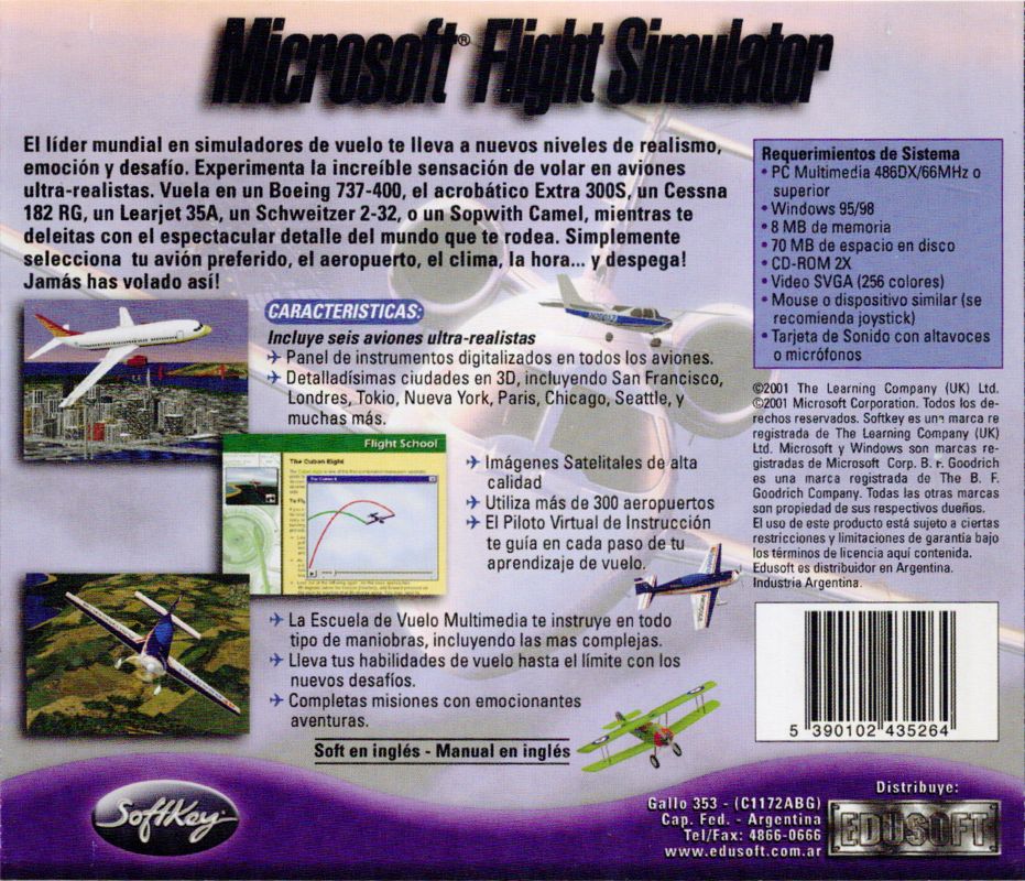 Microsoft Flight Simulator for Windows 95 cover or packaging material ...