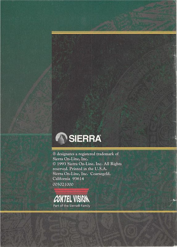 Inca cover or packaging material - MobyGames