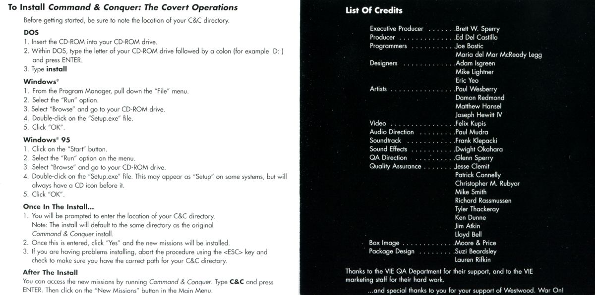 Command & Conquer + The Covert Operations cover or packaging material ...