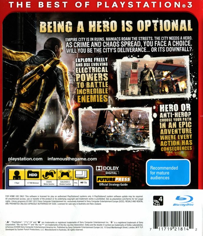 inFAMOUS cover or packaging material - MobyGames