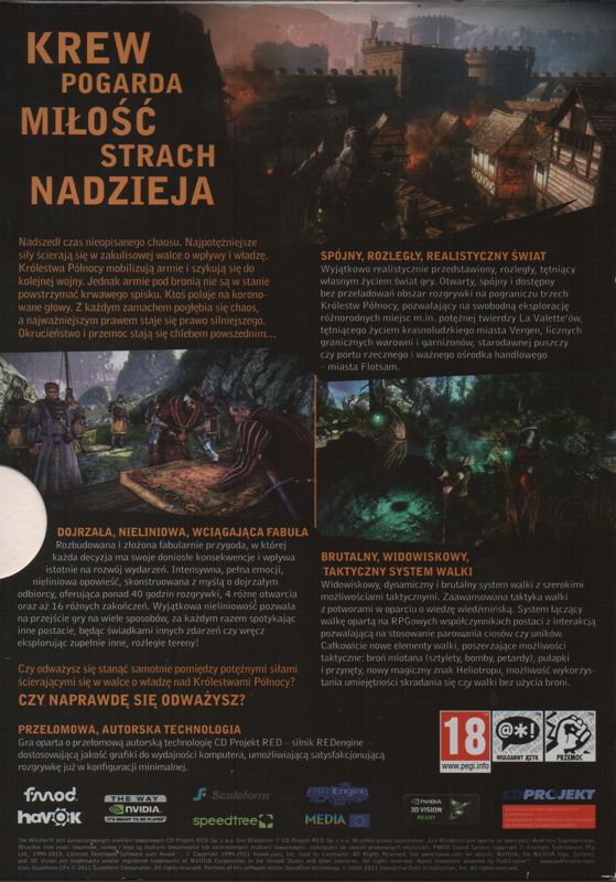 The Witcher 2: Assassins of Kings cover or packaging material - MobyGames