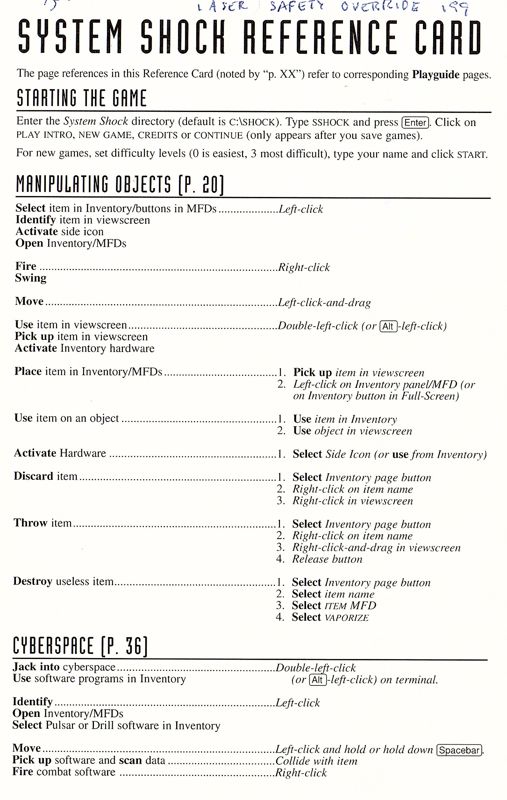 System Shock cover or packaging material - MobyGames