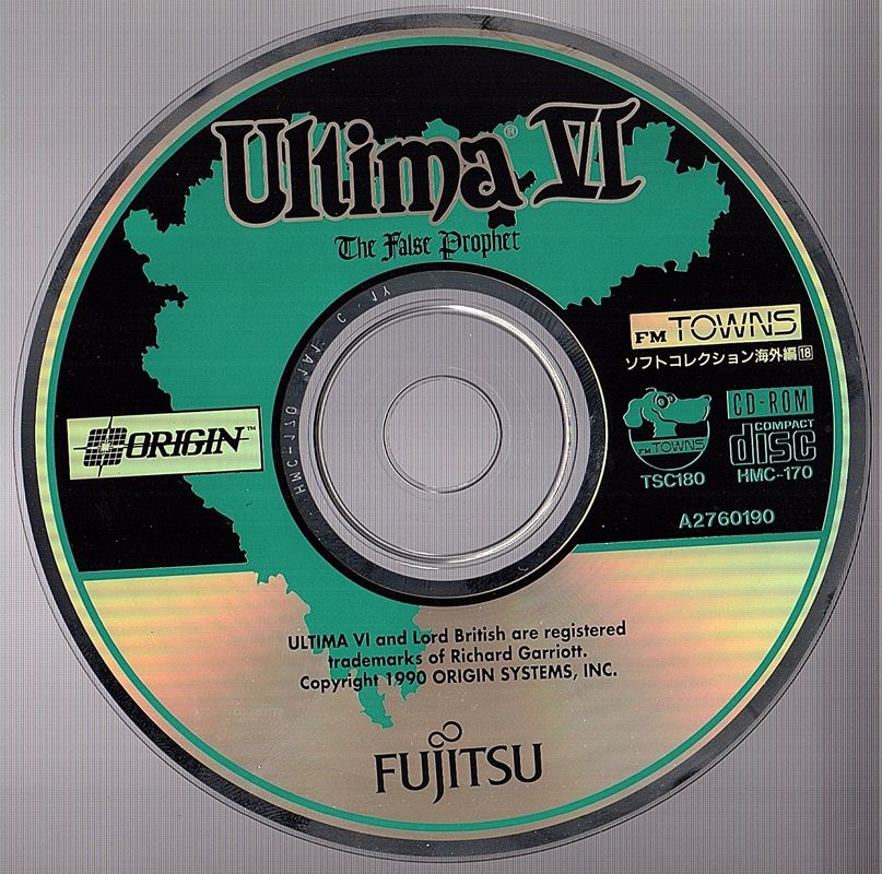 Ultima VI: The False Prophet cover or packaging material - MobyGames