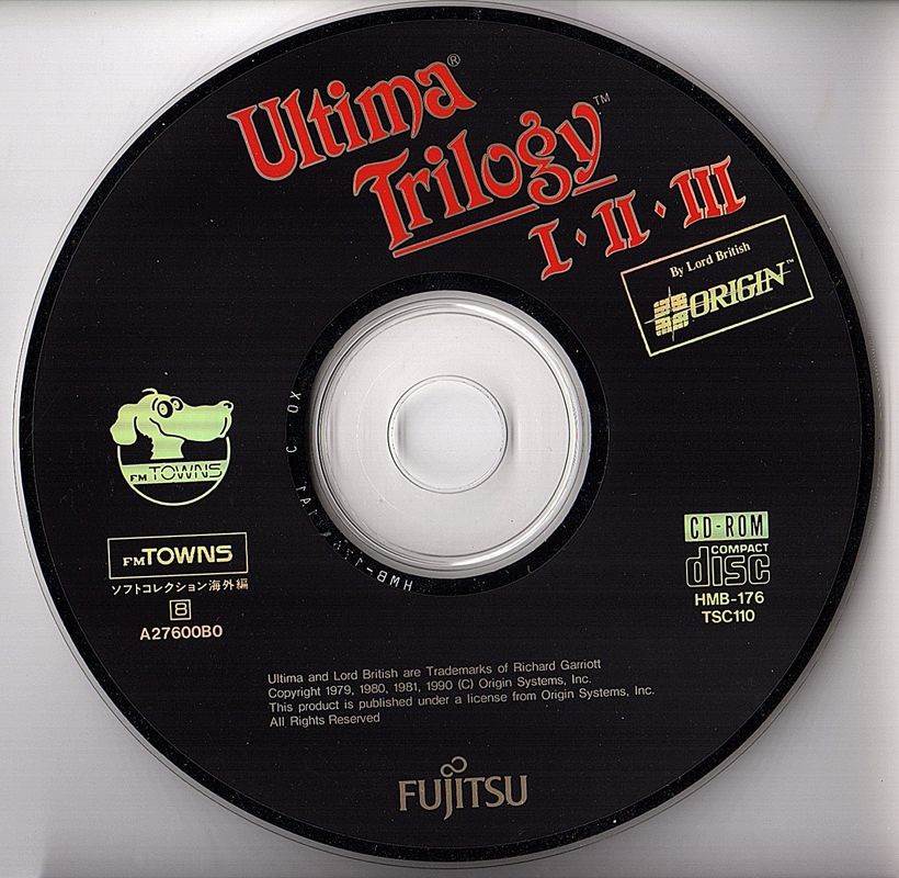 Ultima Trilogy: I ♦ II ♦ III cover or packaging material - MobyGames